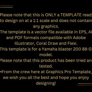 Yamaha Blaster 200 88-02 Vector Template at a 1:1 Scale - Etsy