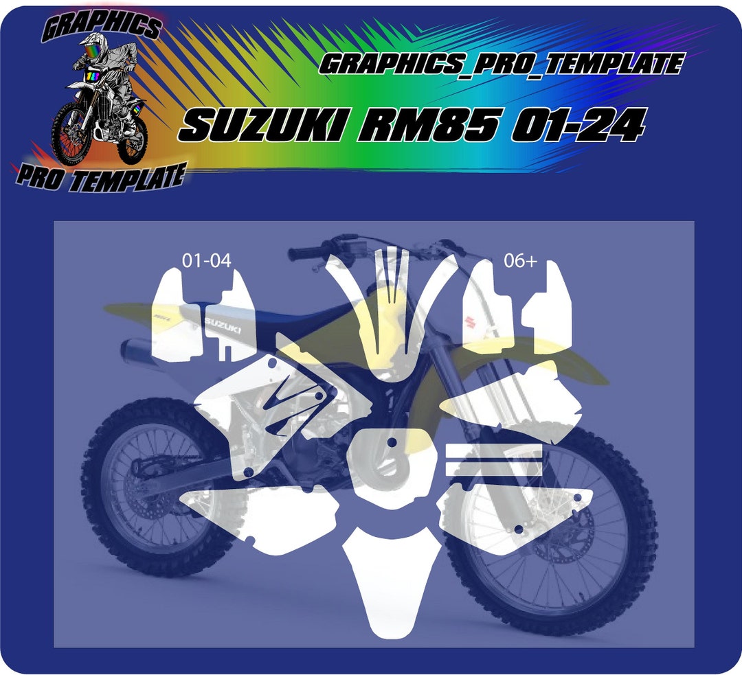 Suzuki RM85 01-24 Vector Template at a 1:1 Scale - Etsy