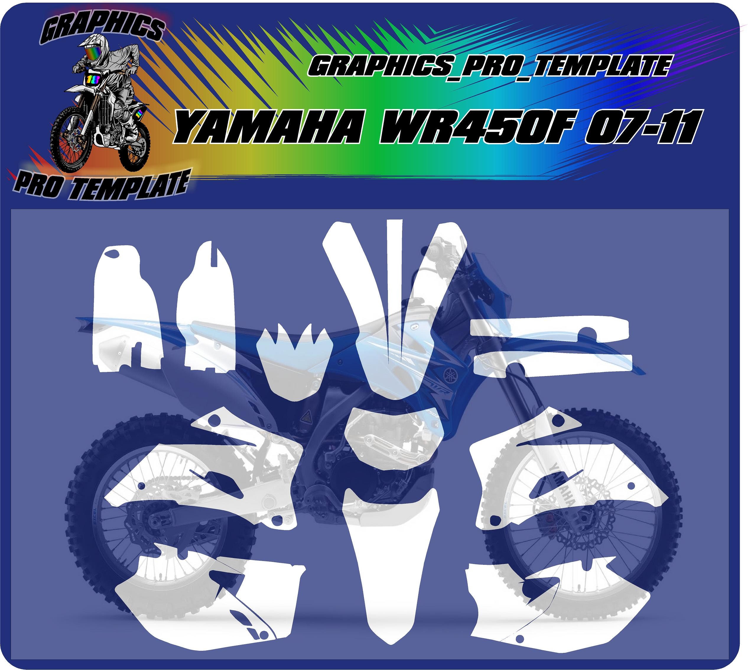 Yamaha Wr450f 07-11 Vector Template at a 1:1 Scale - Etsy