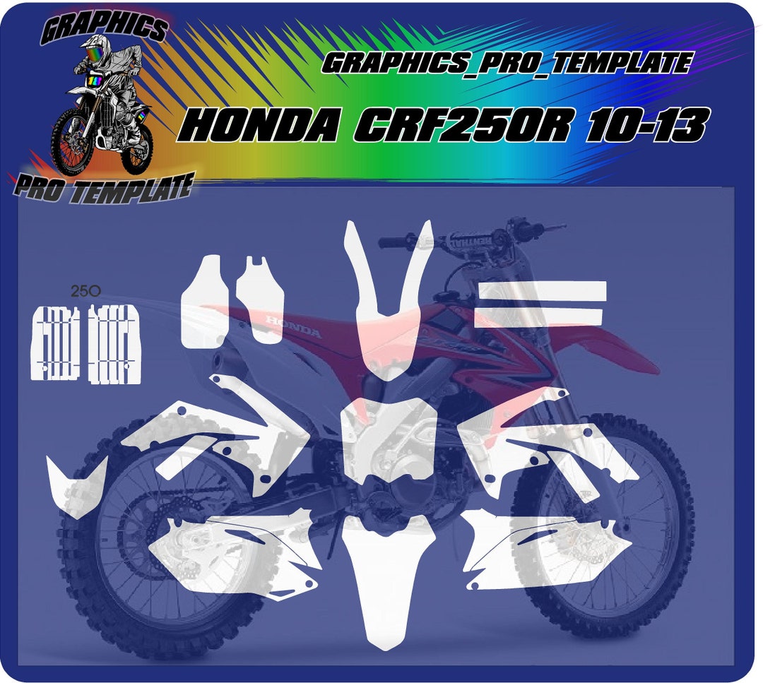 Honda Crf250r 10-13 Vector Template at a 1:1 Scale - Etsy