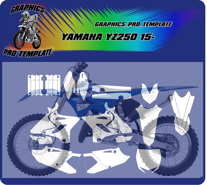 Yamaha Yz250 15- Vector Template at a 1:1 Scale - Etsy