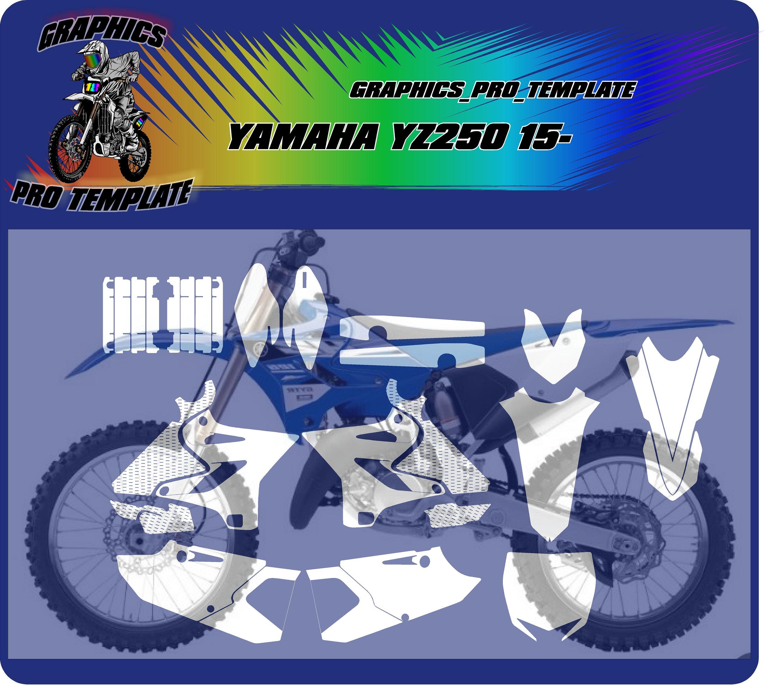 Yamaha Yz250 15- Vector Template at a 1:1 Scale - Etsy