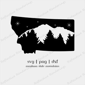 Montana State Mountains SVG | Montana Nature SVG | Unique Montana State ...