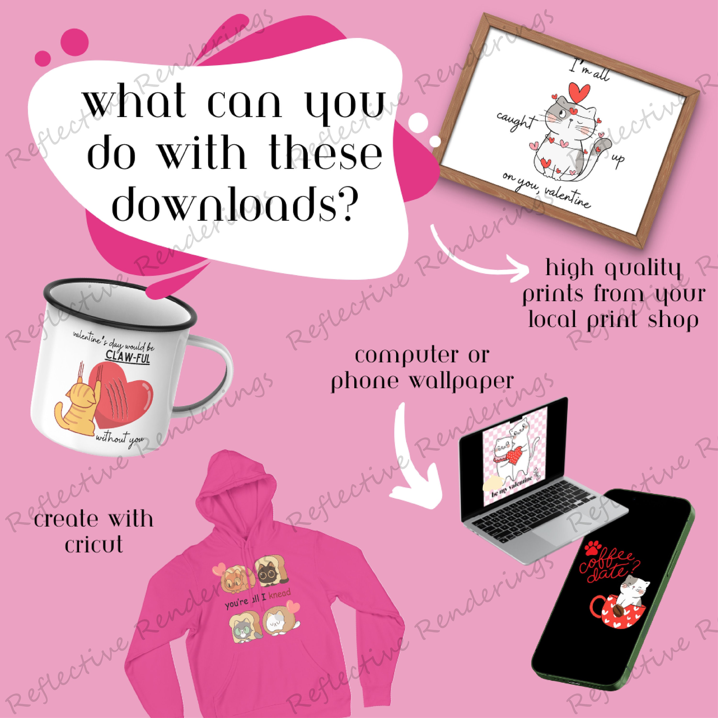 Cat Valentine's Day SVG Bundle | Cat Lover Meme Valentine Gift ...