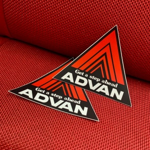 X2 ADVAN "get a Step Ahead" Triangle Decal Sticker Car JDM Honda K20A ...