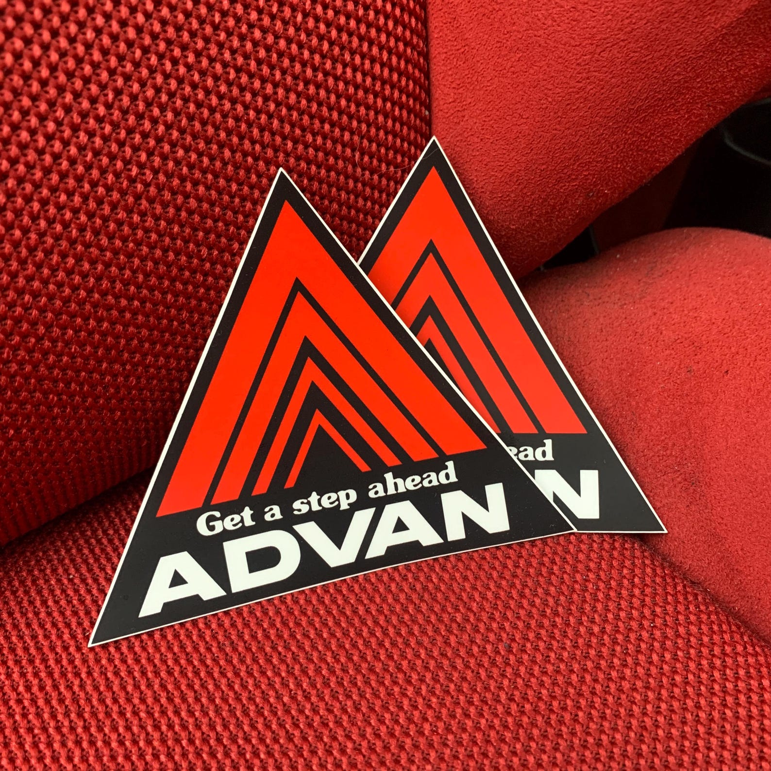 X2 ADVAN "get a Step Ahead" Triangle Decal Sticker Car JDM Honda K20A ...