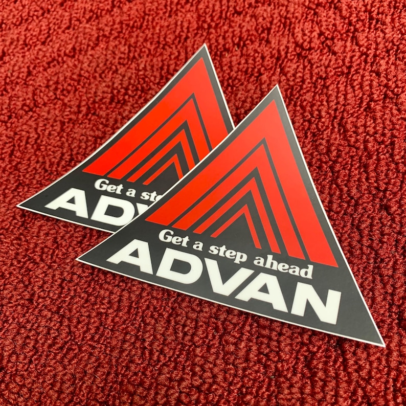 X2 ADVAN "get a Step Ahead" Triangle Decal Sticker Car JDM Honda K20A ...