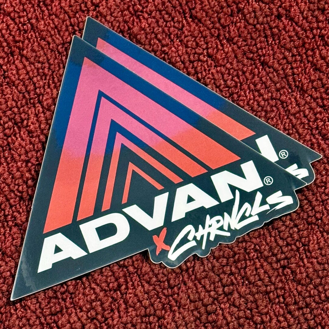 X2 ADVAN X CHRNCLS Triangle Repro. JDM Stickers Decals 127mm X 114mm ...