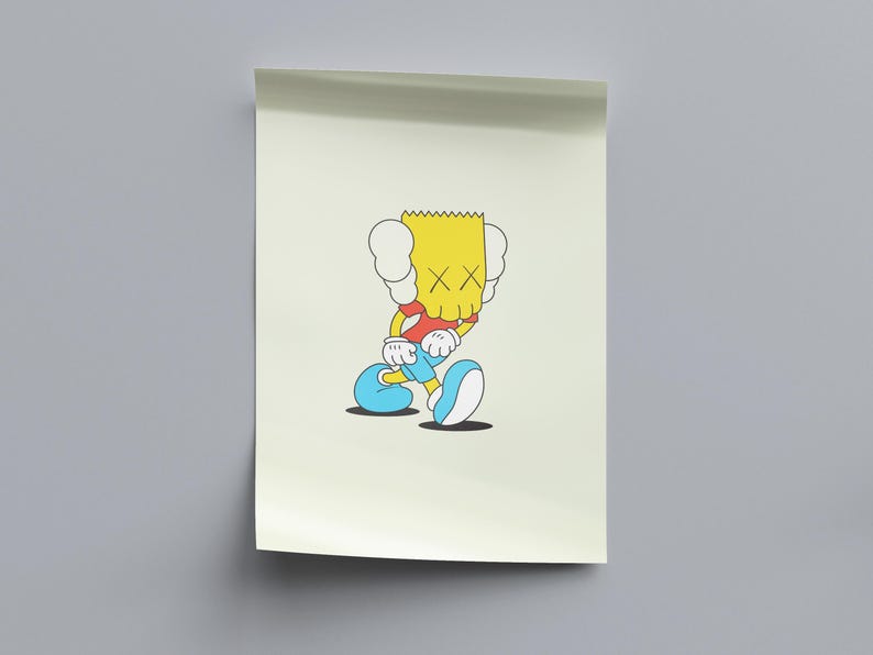 Bart Simpson X KAWS the Simpsons Wall Art Hypebeast Perfect for ...