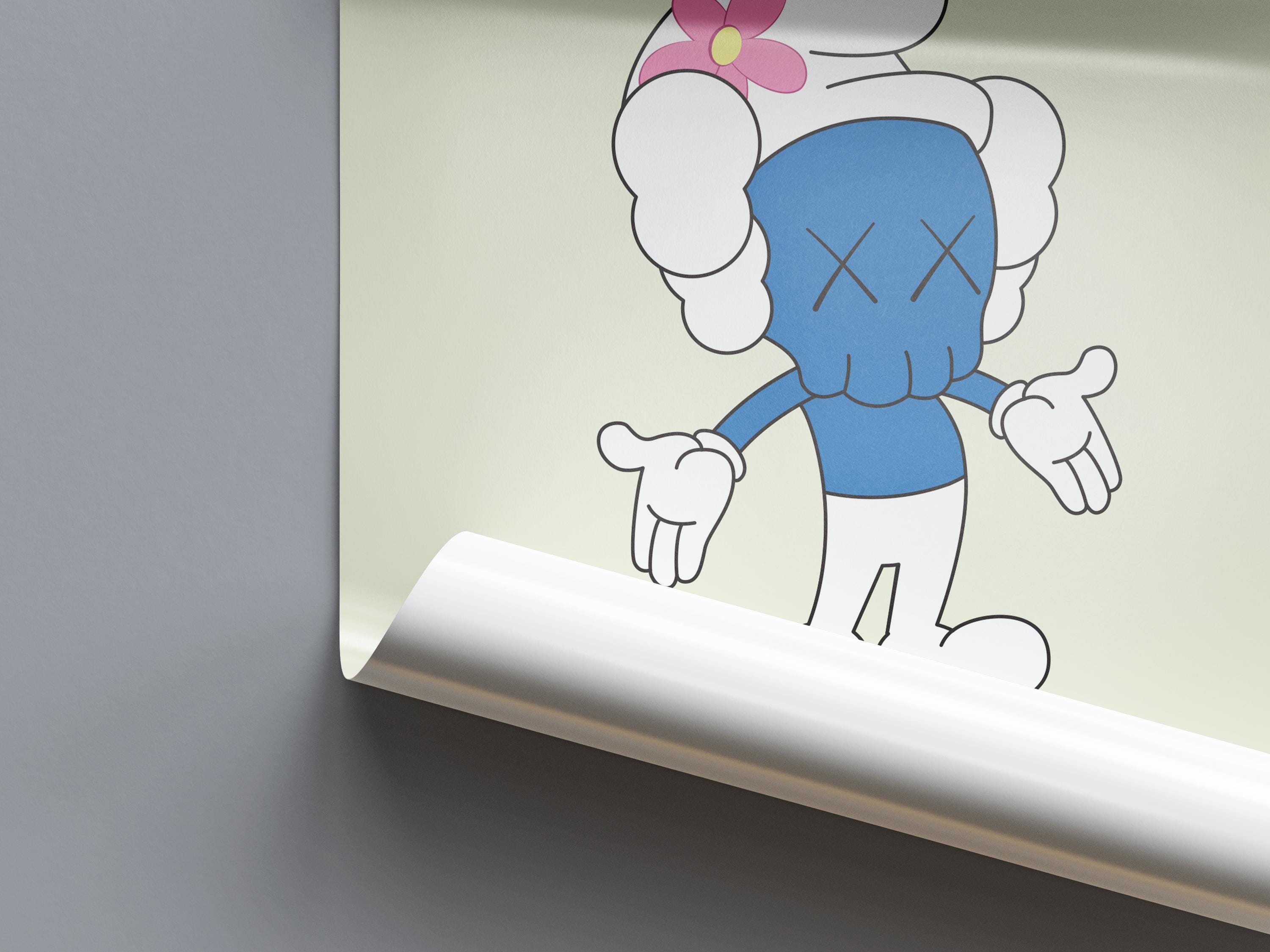 The Smurfs X KAWS Flower Smurf Wall Art Hypebeast Perfect for Teenagers ...