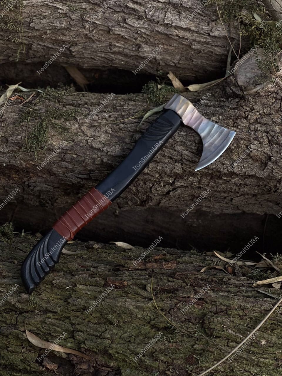 Handmade Viking Axe Norse Axe Raven Engraved Axe Battle Ready Axe ...