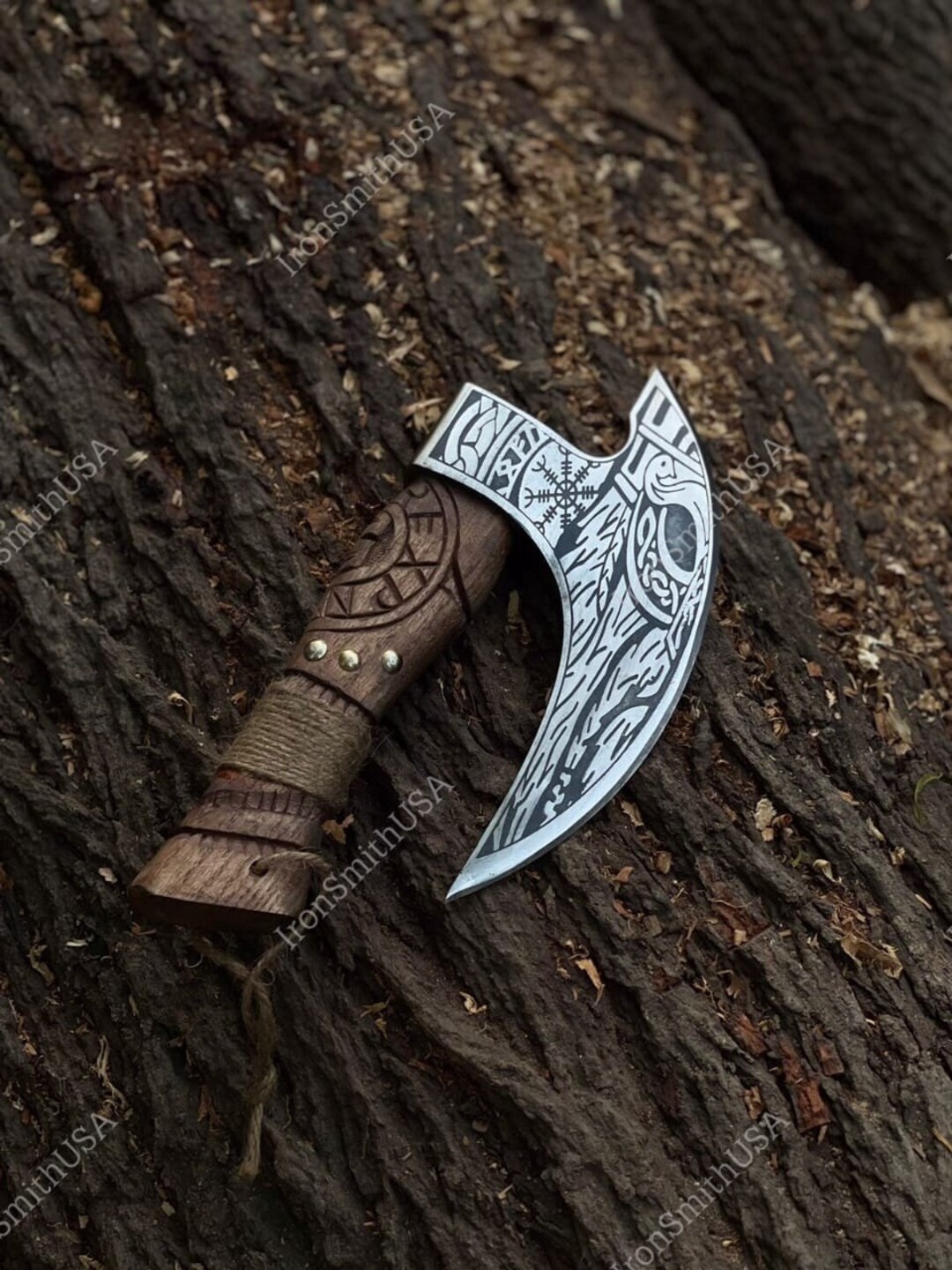 Handmade Pizza Axe Personalized Pizza Cutter Axe Raven Axe Wedding Gift ...