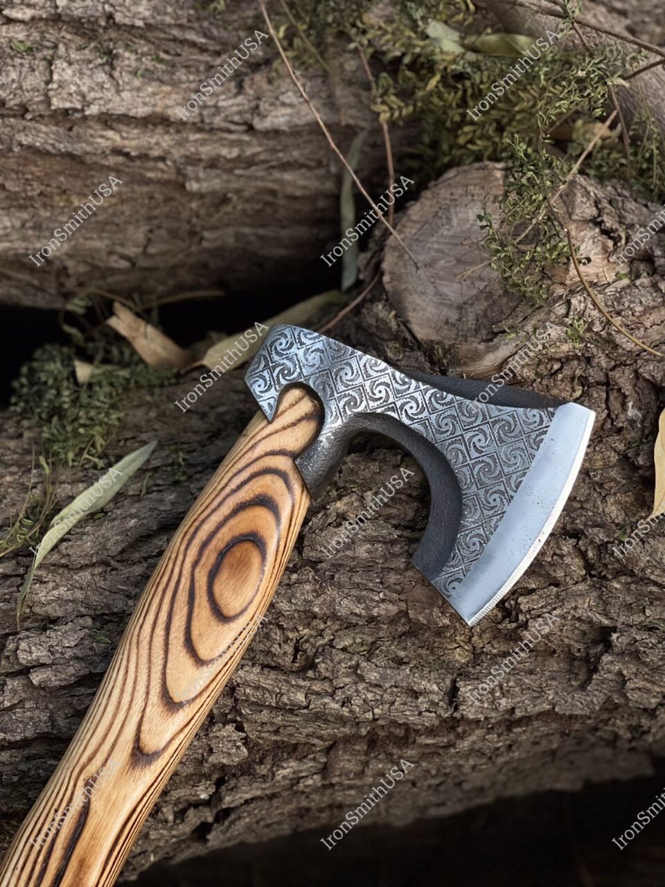 Handmade Viking Axe Norse Axe Raven Engraved Axe Battle Ready Axe ...