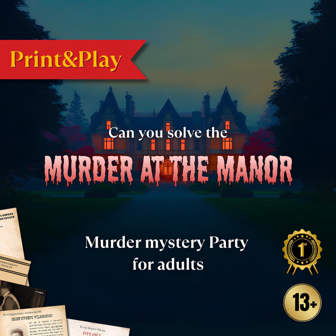 Murder Mystery Party - Murder at the Manor | DIY Printable Mystery Game ...