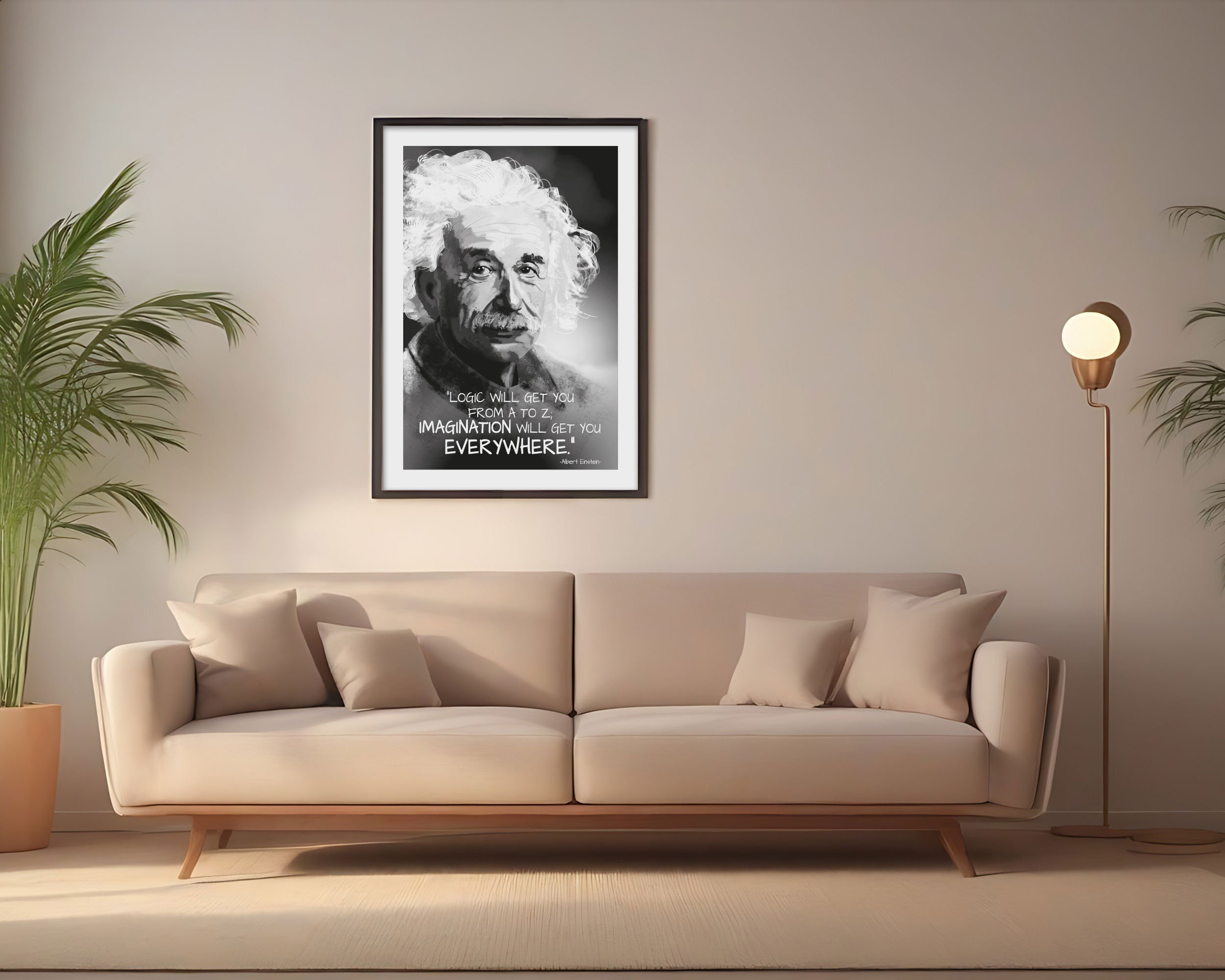 Einstein, Imagination, Quote Print, Wall Art, Motivation, Printable Art ...