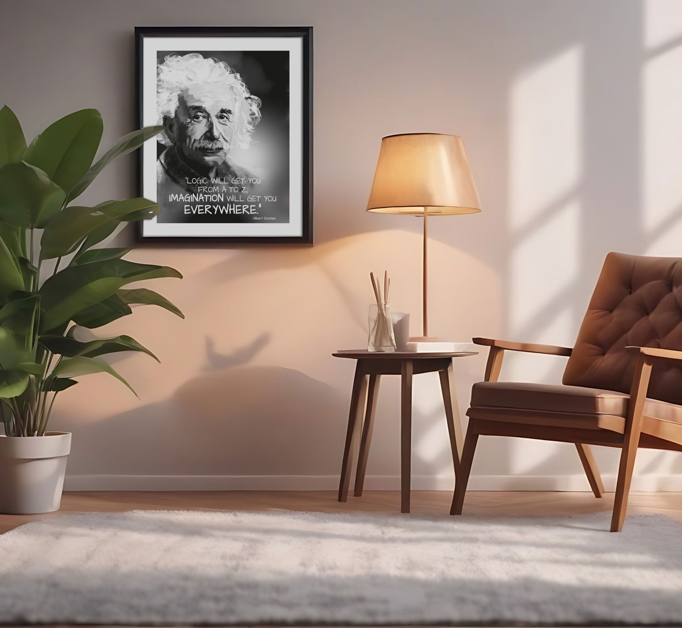 Einstein, Imagination, Quote Print, Wall Art, Motivation, Printable Art ...