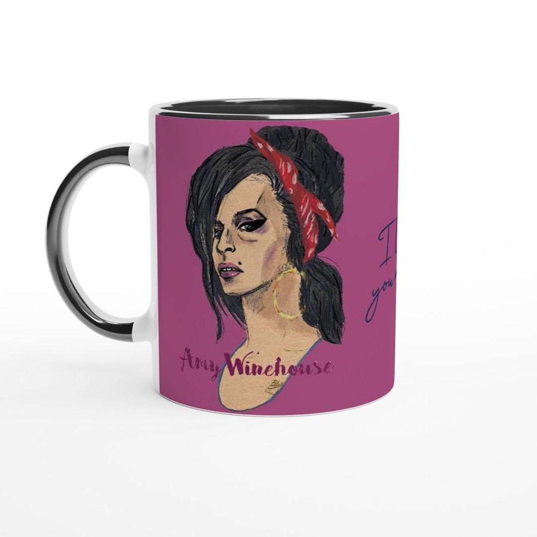 Customizable AMY WINEHOUSE Jazz Ceramic Mug Colorful Interior, Perfect ...
