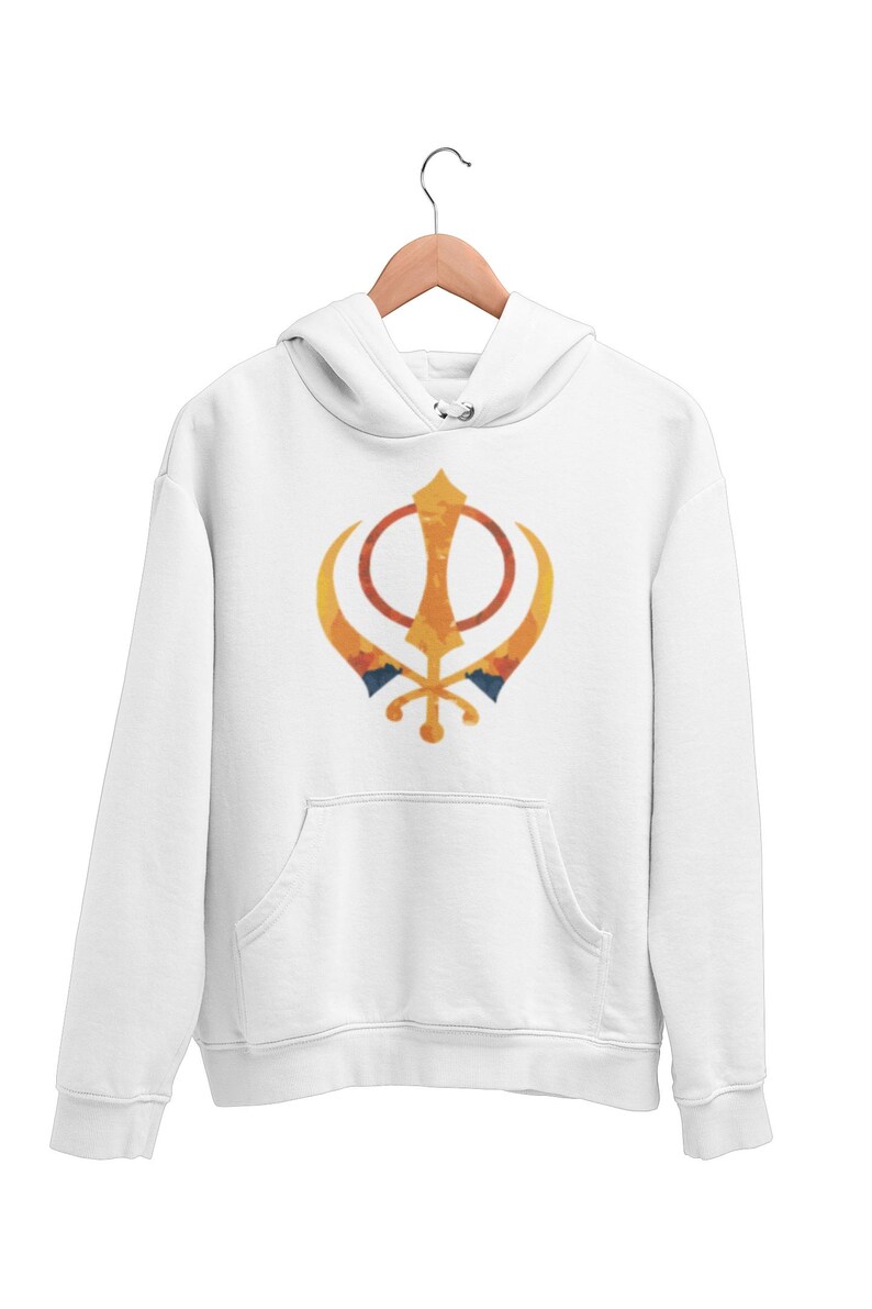 Khanda Sikh Symbol Sikhism Pullover Hoodie Sikh Religious Printed ...
