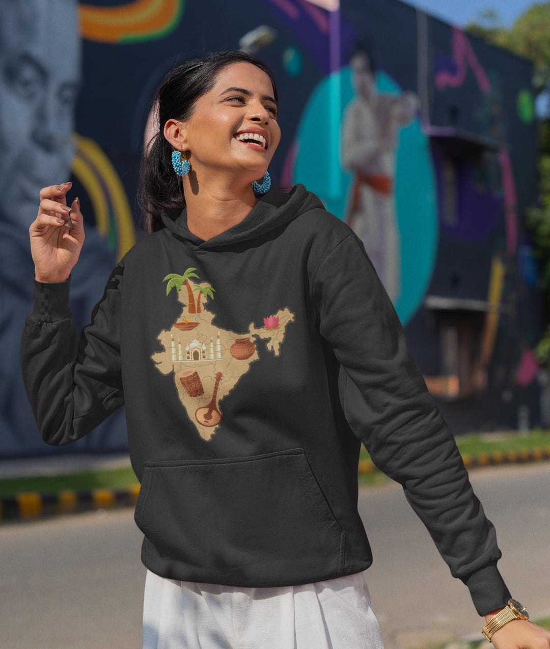 Indian Culture Hoodies, India Map Hoodie, India Flag Hoodies, Gift for ...