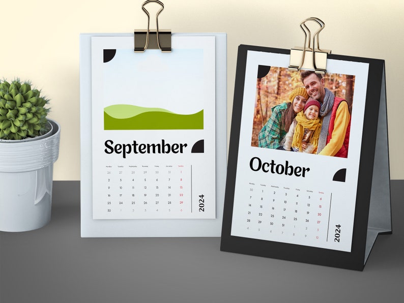 Photo Calendar 2024, Editable Canva Template A3, Personalized Christmas ...