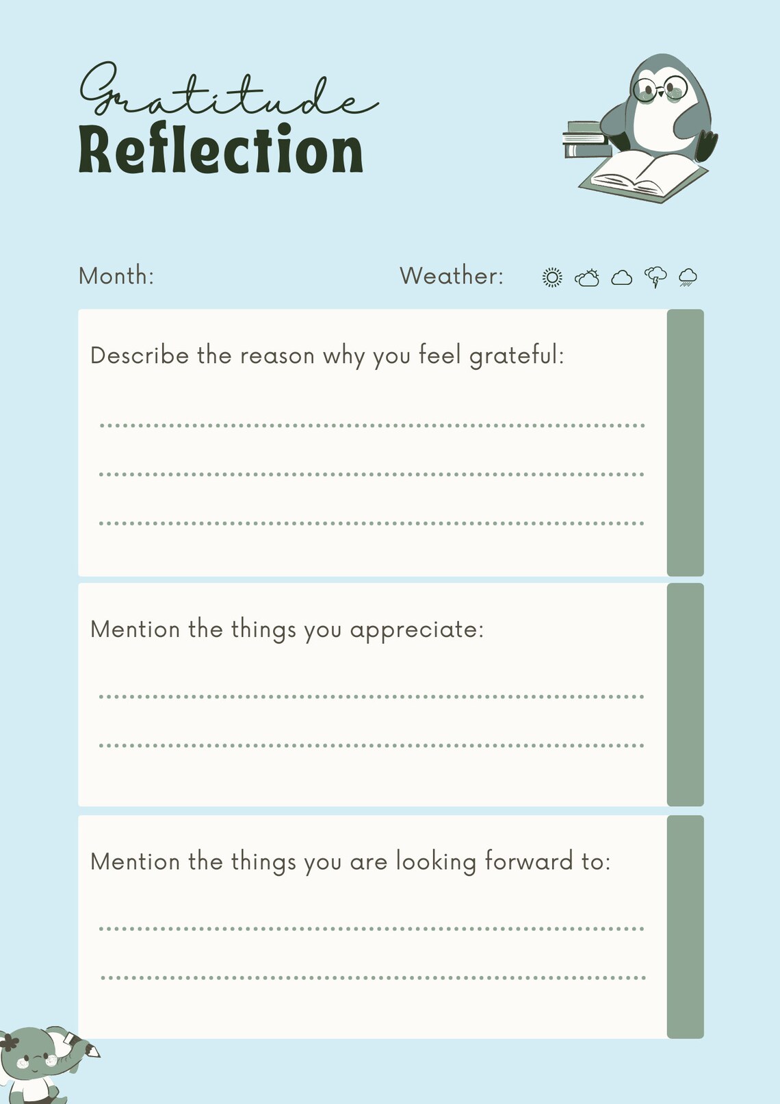 Gratitude Journal BUNDLE 14 Page Digital Planner Printable Planner ...