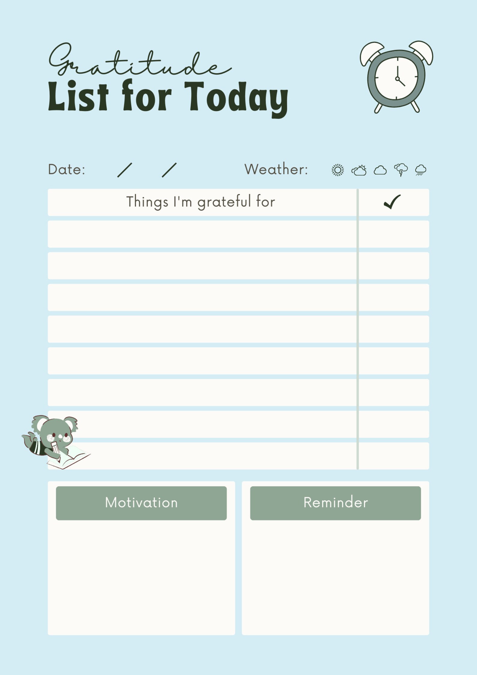 Gratitude Journal BUNDLE 14 Page Digital Planner Printable Planner ...