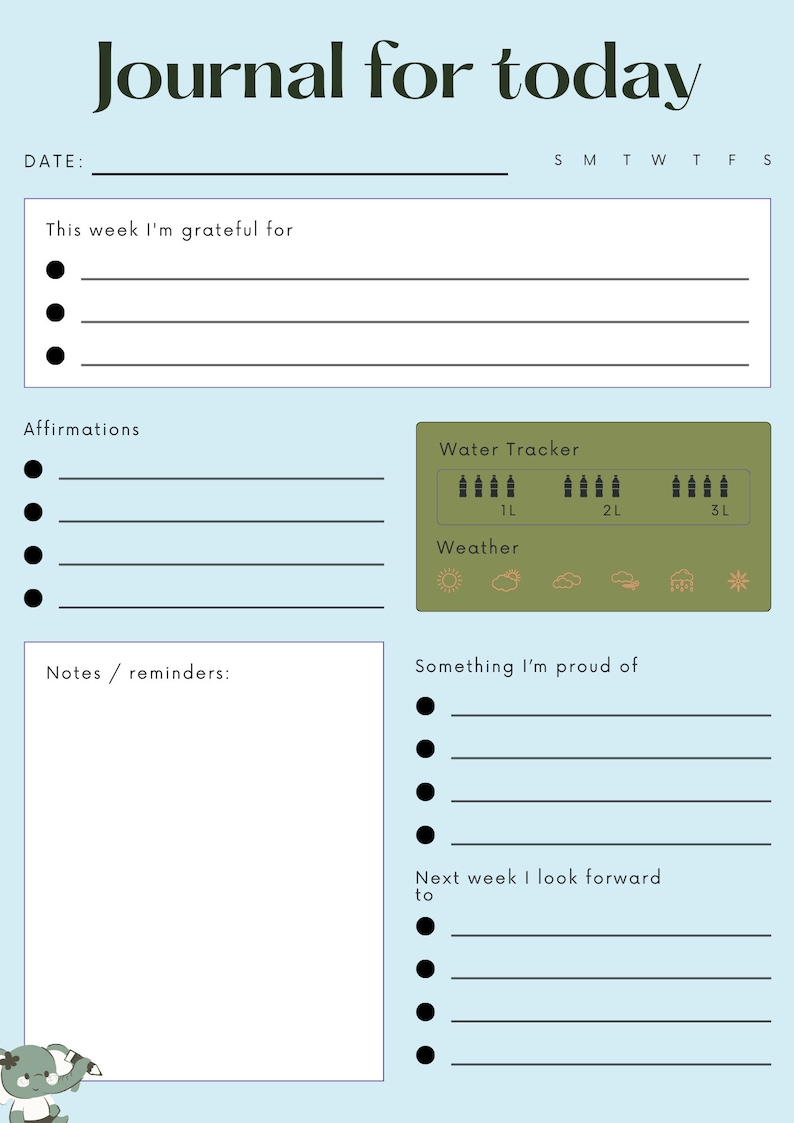 Gratitude Journal BUNDLE 14 Page Digital Planner Printable Planner ...