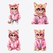 Watercolor Cool Cats Digital PNG Pack, Png Files, Png Designs, Digital ...