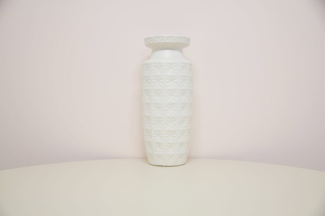 White Prisma West Germany Vase Scheurich - Etsy