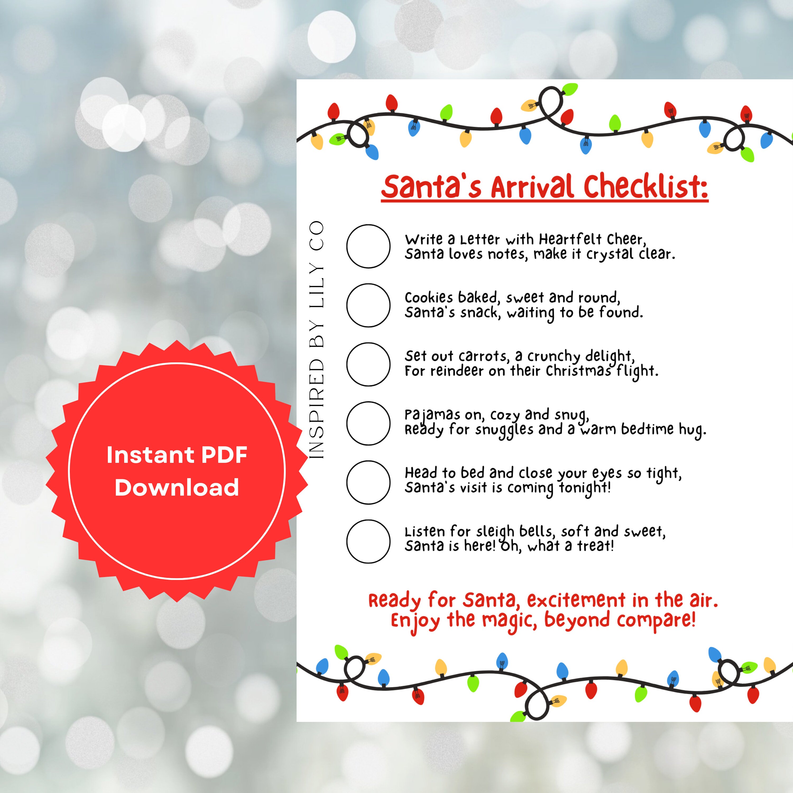 Letter to Santa Christmas Printable Includes Fun Christmas Eve ...