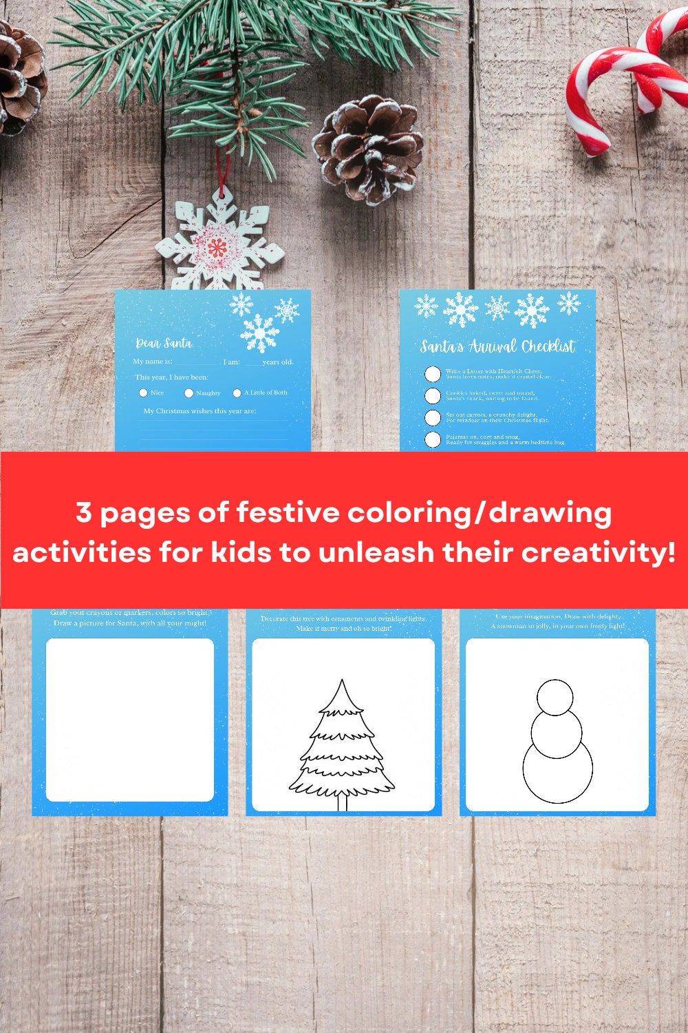 Letter to Santa Printable Christmas Printable Santa Checklist Letter to ...