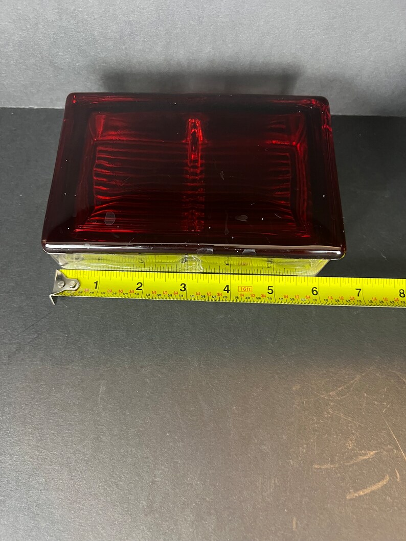 Anchor Hocking Cigarette Holder With Ruby Red Top - Etsy