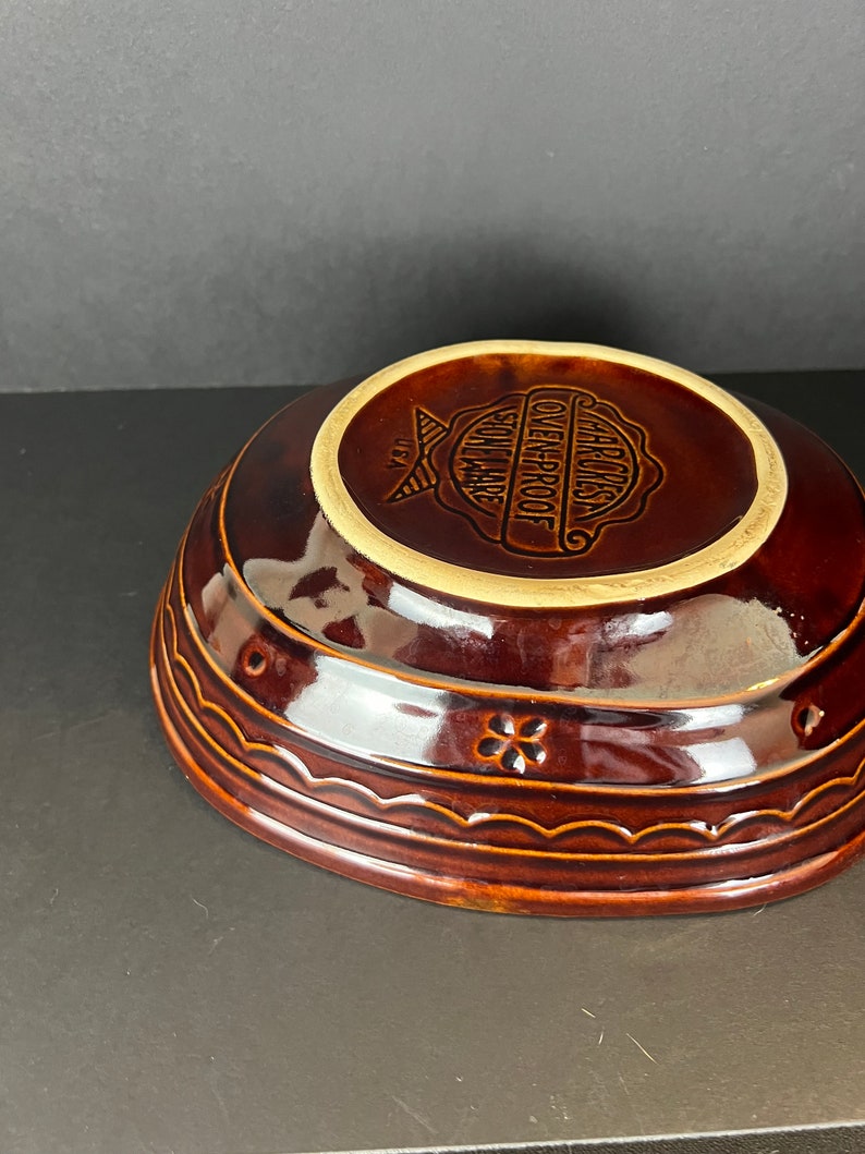 1950 Vintage MCM Marcrest Stoneware Daisy Dot 10in Divided Bowl - Etsy