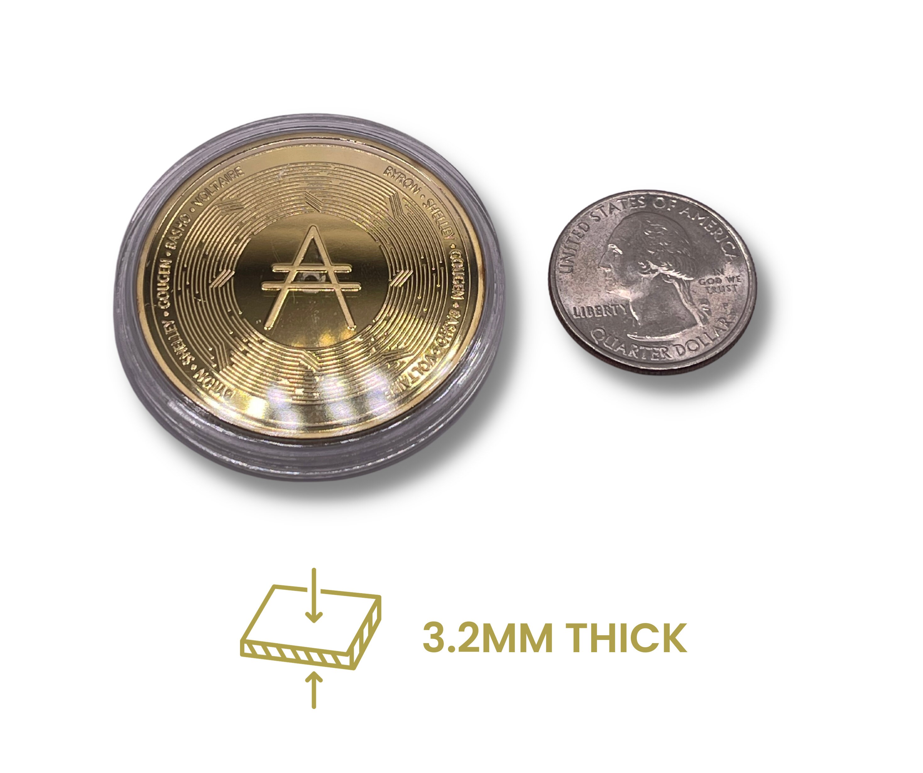 Elegant Cardano Gold Souvenir Coin - Collector's Grade Physical Crypto ...