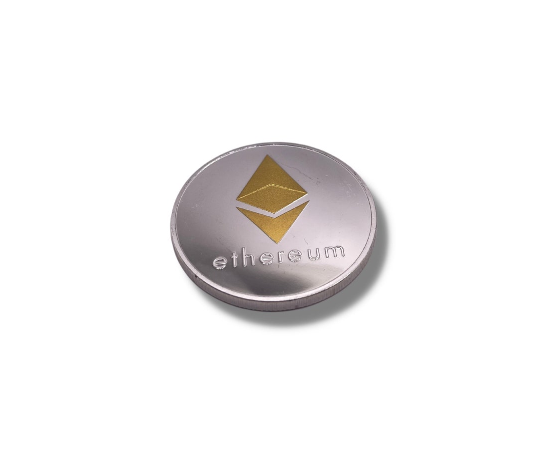 Ethereum Collector's Coin - Silver With Gold Logo, Commemorative Crypto ...
