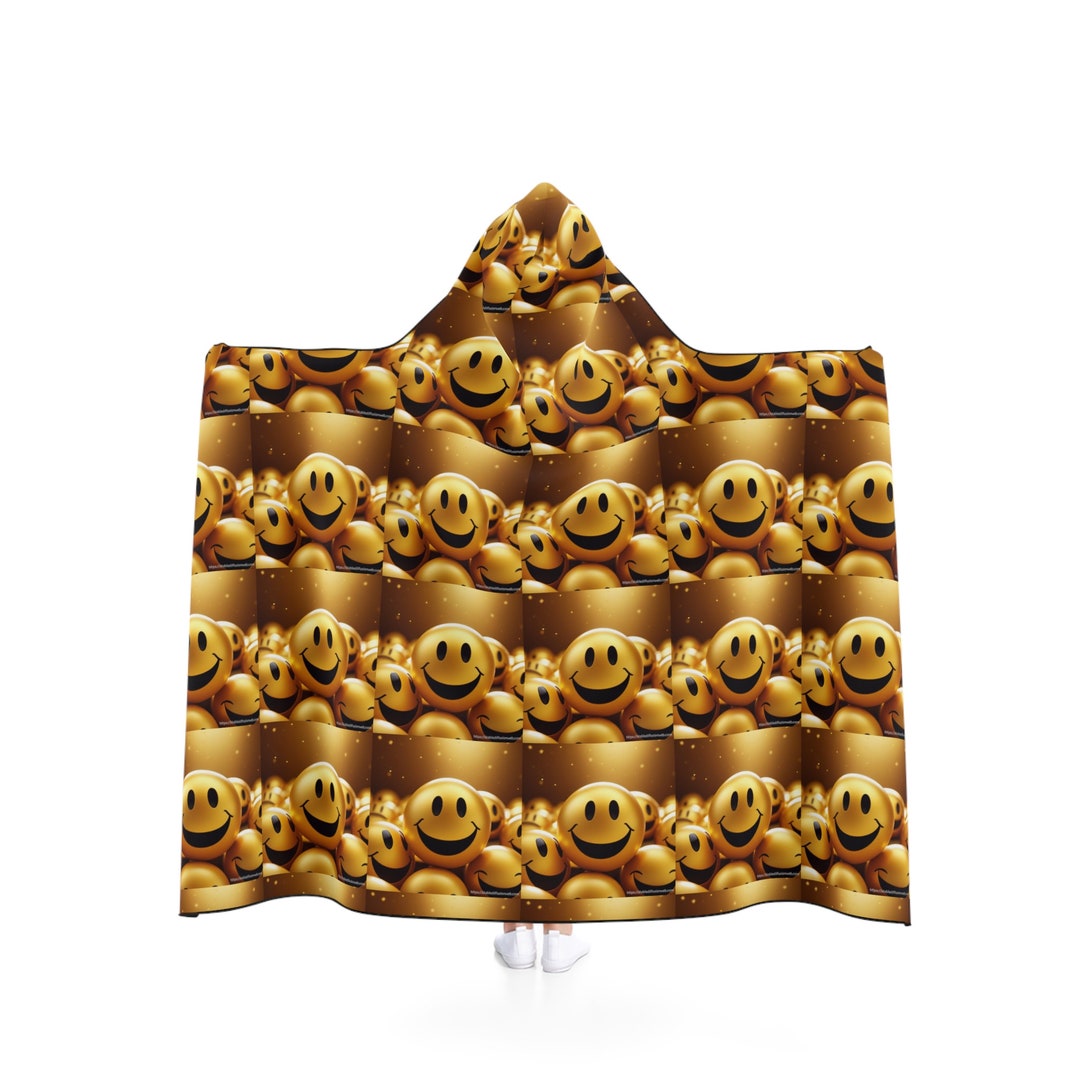 Smiling Gold Ball Hooded Blanket - Etsy