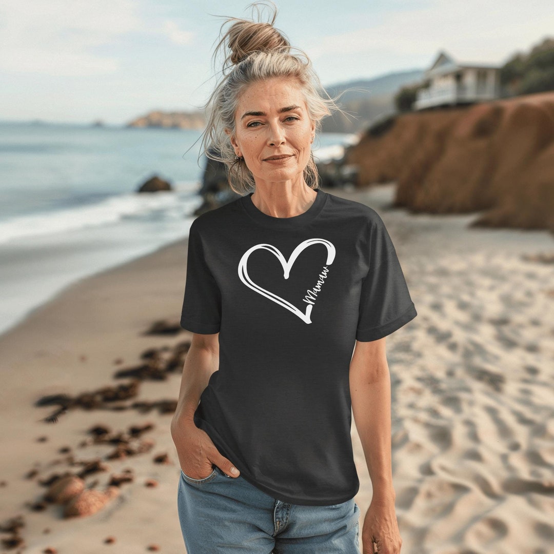 Show Your Mamaw Love With This Heart Shirt, Custom Mamaw Shirt, Gift ...