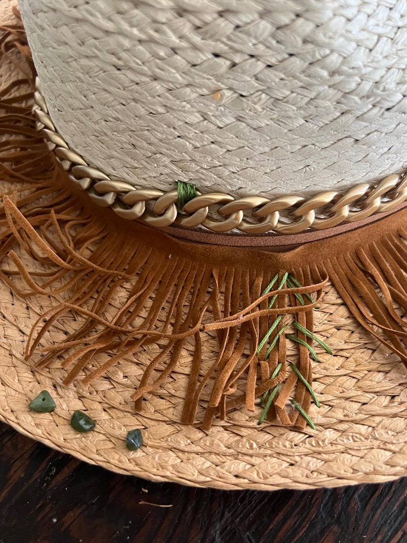 Flaneur Traveler —custom Boho Style Burned Floral Fedora - Etsy