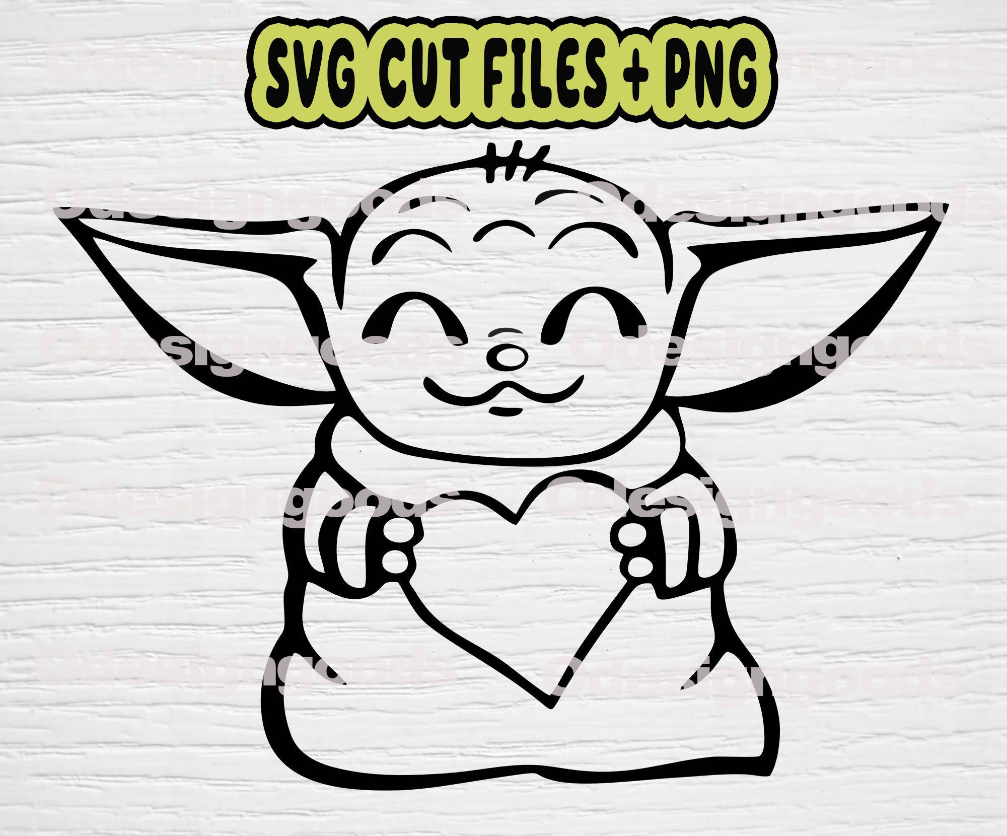 Baby Yoda Svg, Baby Yoda Cut Files for Cricut, Baby Yoda Digital Files ...