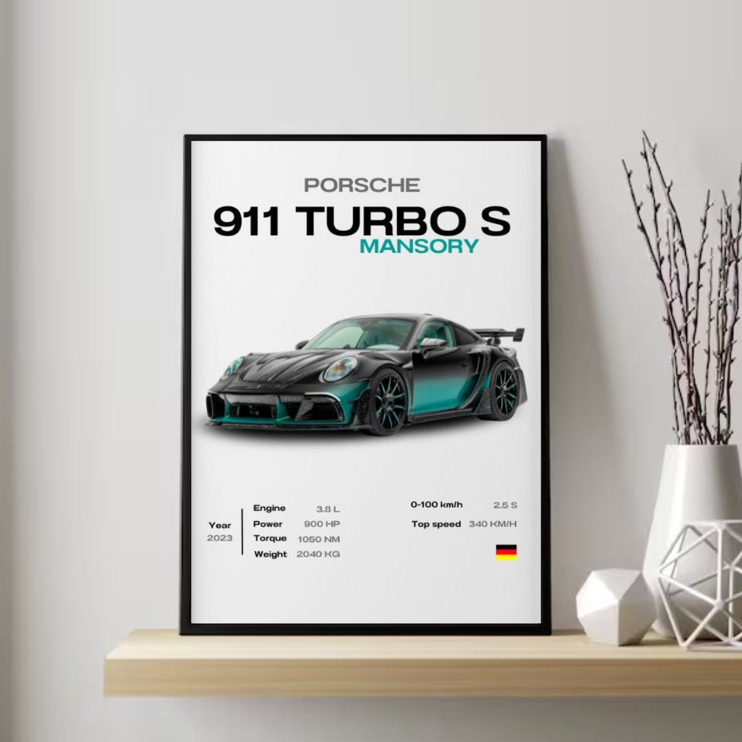 Poster Porsche 911 Turbo S Mansory - Etsy
