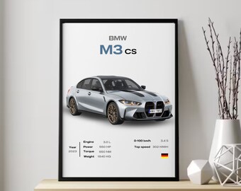Poster BMW M3 G80 MANHART - Etsy