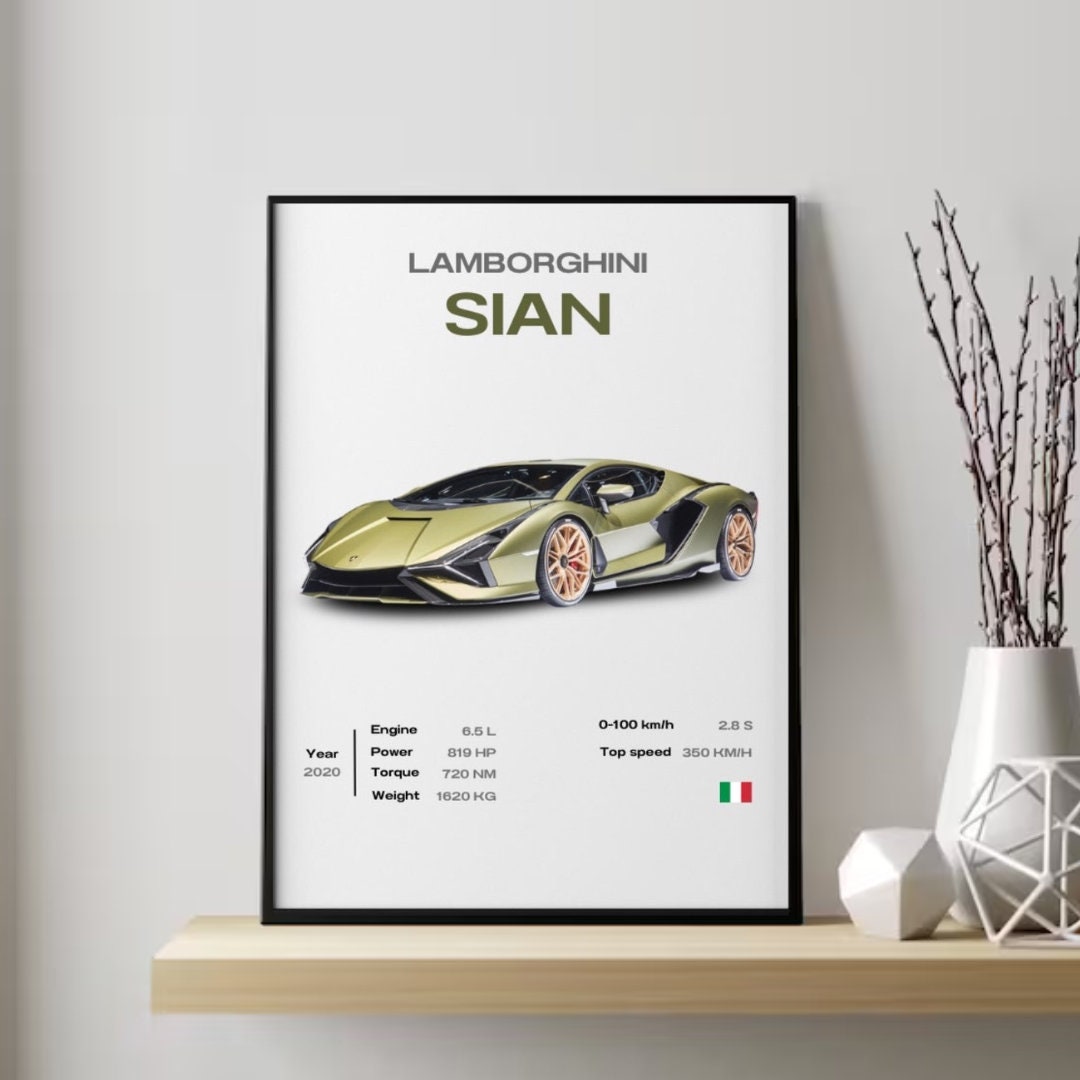 Lamborghini Sian Poster - Etsy