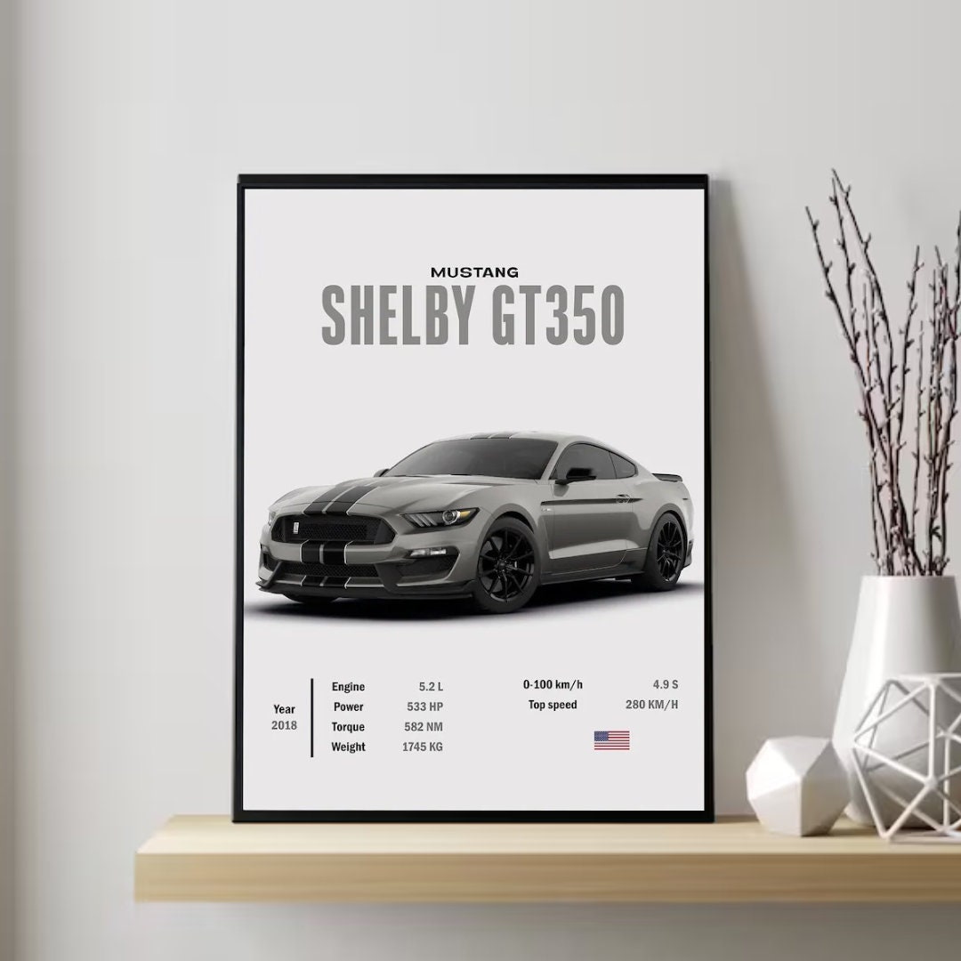 Poster Mustang Shelby GT350 - Etsy