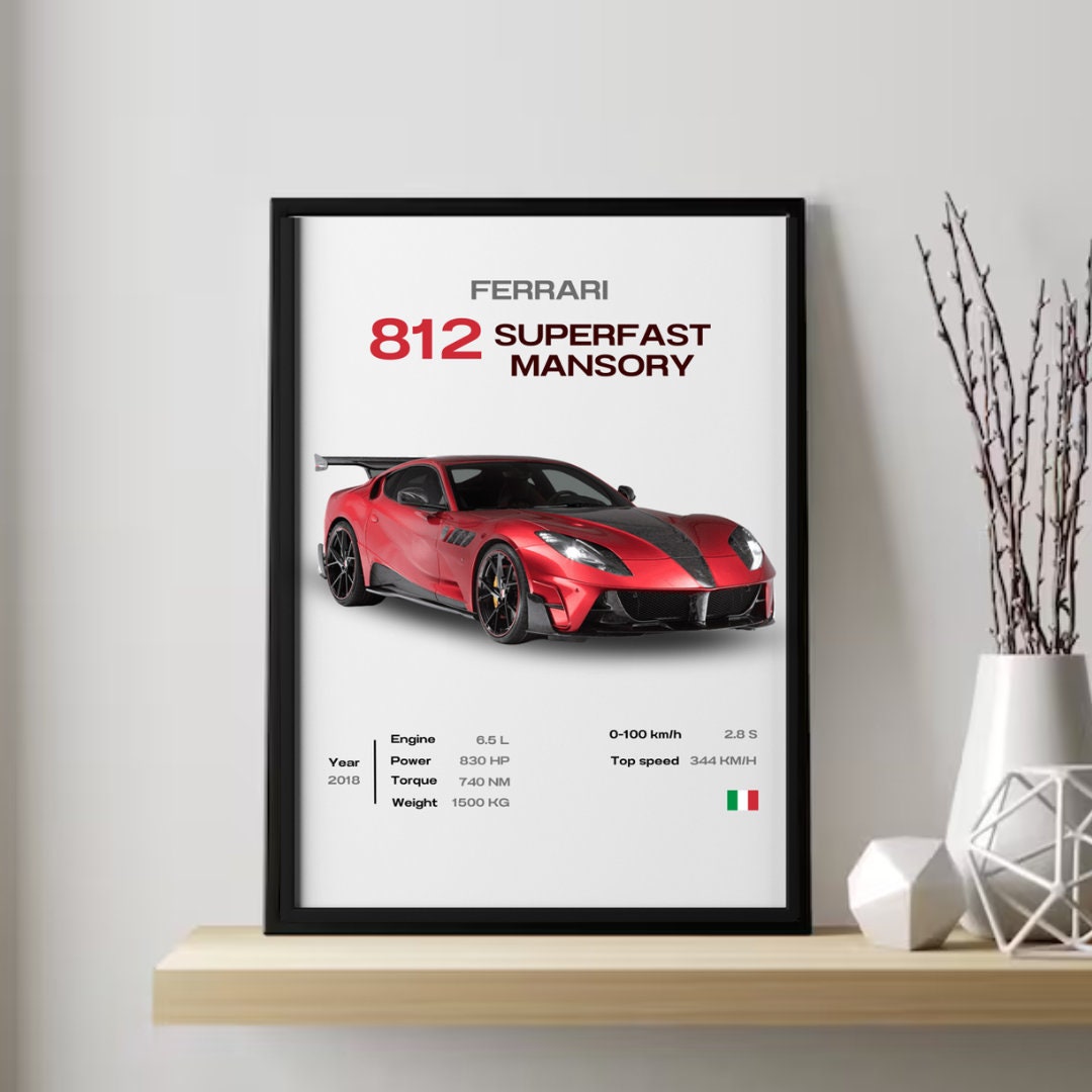 Poster Ferrari 812 Superfast Mansory - Etsy