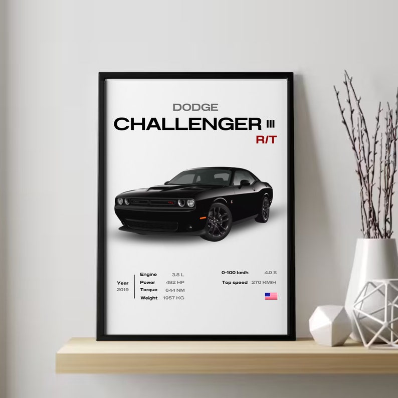 Dodge Challenger III Poster - Etsy