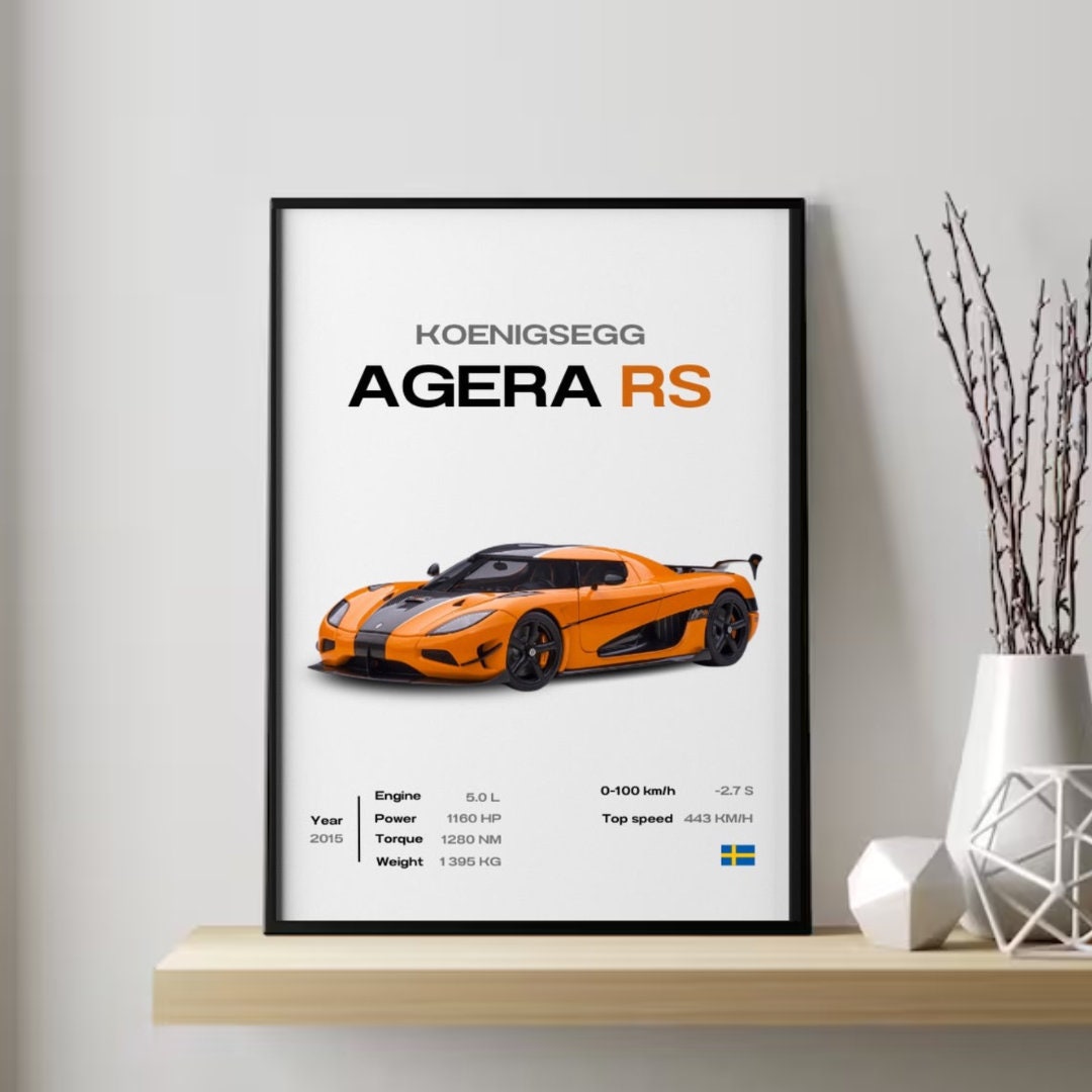 Koenigsegg Agera RS Poster - Etsy