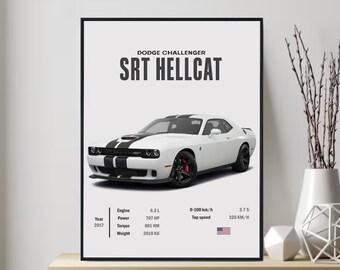 Dodge Challenger SRT Hellcat - Etsy.de