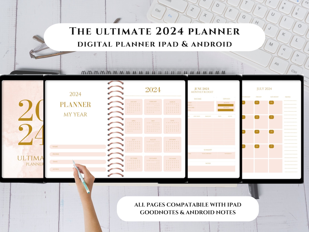 Ultimate 2024 Digital Monthly Planner, Dated Digital Planner for iPad ...