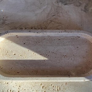 Decorative Travertine Tray Oblong Rectangular Tray Travertine Beige ...