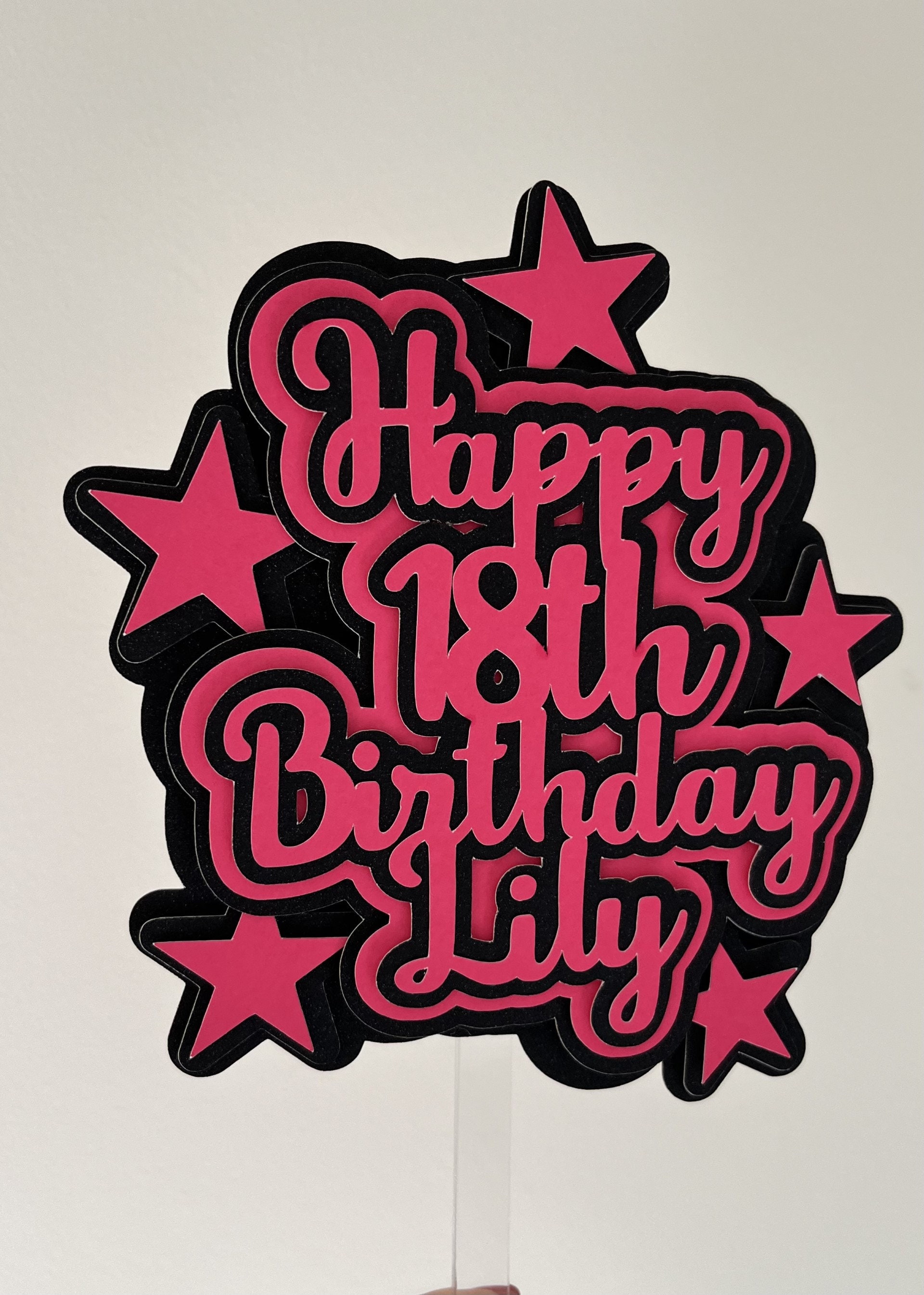 Neon Personalised Cake Topper - Etsy